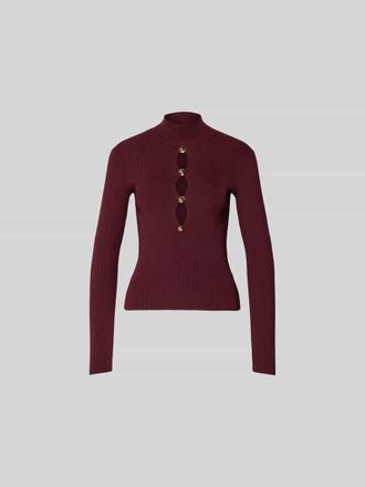 Self Portrait Slim Fit Longsleeve aus Viskose-Mix