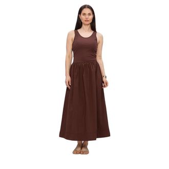 Minus Msmarie Midikleid - - Dresses - Damen - Braun - S