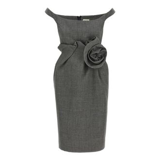Magda Butrym Skulpturales Midikleid - - Dresses - Damen - Grau - XS