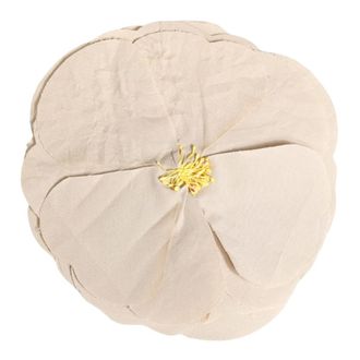 Dolce & Gabbana Homme, Accessoires, Beige, Taille: ONE Size Broche Florale en Popeline