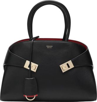 Ferragamo Femme, Sacs, Noir, Taille: ONE Size Top Handle Bag