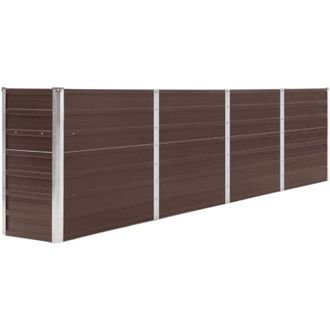 vidaXL Jardini&egrave;re 320x40x77 cm Acier galvanis&eacute; Marron Vidaxl