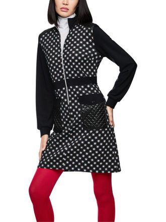 Marc Cain Midikleid Ski is the Limit Premium Damenmode mit Snowstars-Print, sportiv, tailliert