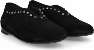 Lince Lince Ballerine avec ornement confortable | Semelle en caoutchouc | Semelle int&eacute;rieure en gel amovible | I53302 | Fabriqu&eacute;es en Espagne, Daim noir, 39