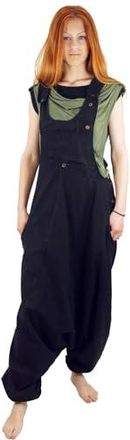 Guru Shop Guru-Boutique, Salopette Pantalon Sarouel Pantalon Sarouel Pantalon Sarouel Pantalon Sarouel, Noir, Ducoton, Size:L (42), Pantalon de Harem Pantalon S