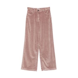 PESERICO Weite Cordhose - - Trousers - Damen - Rosa - M