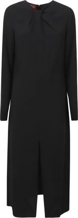 Gucci Split Maxikleid mit Twist-Detail - Schwarz