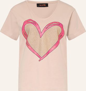 Miss Goodlife Miss Goodlife T-Shirt Mit Schmucksteinen beige