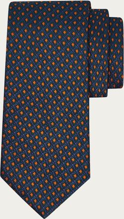 Ferragamo Herren Jacquard-Krawatte - Infinite Inspirations Gr&uuml;n