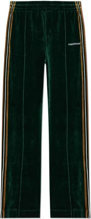 Casablanca Velours-Jogginghose mit Logo - - Trousers - Herren - Gr&uuml;n - L