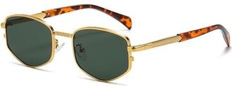 Generic Lunettes De Soleil En M&eacute;tal &Agrave; Petite Monture For Hommes Et Femmes, Lunettes De Soleil For Photos De Vacances, Conduite Et D&eacute;placement(Green)