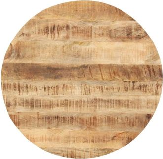 vidaXL Haut de table ronde en bois solide disponible en diff&eacute;rentes tailles Taille : 80 cm 25-27 mm