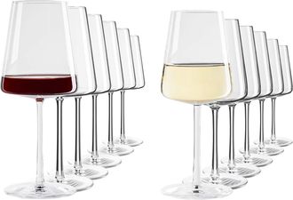 St&ouml;lzle Power 12er Set - 6 x Wei&szlig;weinkelch + 6 x Rotweinkelch - sp&uuml;lmaschinenfest, bleifreies Kristallglas, hochwertige Qualit&auml;t, elegant