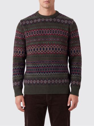 Barbour Case Fair Isle Lammwoll-Rundhalspullover mit ethnischem Muster