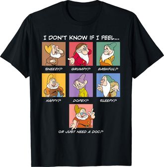Disney Seven Dwarfs Current Mood I Dont Know if I Feel... T-Shirt