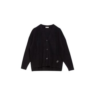 Liu Jo Woll-Baumwoll-Cardigan mit Kn&ouml;pfen - - Knitwear - Damen - Schwarzk - S