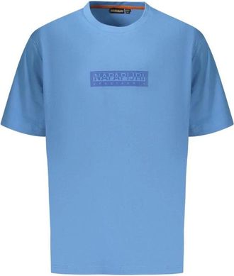 Napapijri Homme, Tops, Bleu, Taille: 3XL Azzurro Cotton T-Shirt