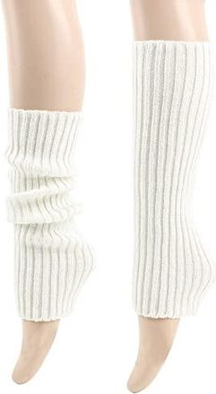 Generic Jambi&egrave;res en fourrure thermique - Cadeau pour femme - Tricot dhiver - Juniors - Jambe c&ocirc;tel&eacute;e pour le sport, le yoga, la danse, blanc, taille unique