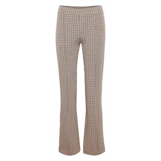 Part Two Ultimate Flare Hose - Toasted Coconut Check - - Trousers - Damen - Braun - S