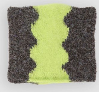 Coal Lampshade Ribbon Square Beanie fluoro