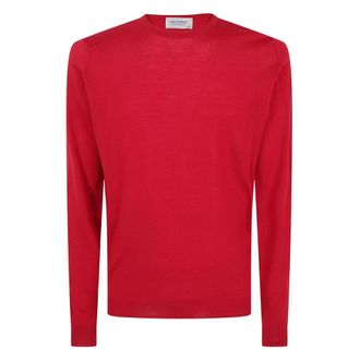 John Smedley Lundy Pull Col Rond - Homme - Pulls - Rouge - Taille: XL