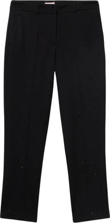 Oltre Femme, Pantalons, Noir, Taille: 42 FR Pantalon Cigarette avec Cristaux