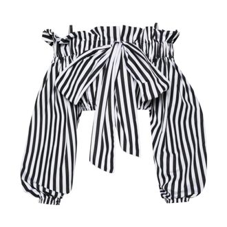 Patou Femme, Blouses et Chemises, Multicolore, Taille: 38 FR Rayures Verticales Chemise &Eacute;paules D&eacute;nud&eacute;es