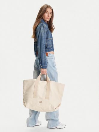 Tommy Jeans Handtasche Tommy Jeans Tjw Tote Edition Canvas AW0AW17542 Beige