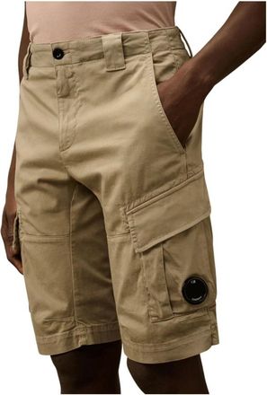 C.P. Company C.p. Company, Femme, Shorts, Beige, Taille: 46 FR Short Cargo en Sateen Stretch