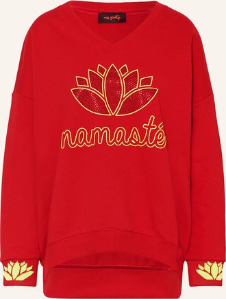 Miss Goodlife Miss Goodlife Sweatshirt Mit Schmucksteinen rot
