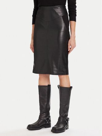 Morgan Rock aus Kunstleder 242-JMADO Schwarz Slim Fit