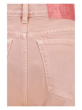 Chlo&eacute; Womens Straight-Leg Jeans Timid Pink Cotton