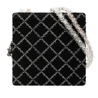 Chanel Pre-owned Sac bandouli&egrave;re mini en tweed - Femme - Pre-owned - Noir - Taille: ONE Size