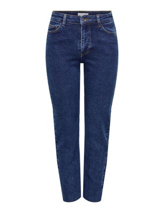 Jacqueline de Yong JdY Damen Jdylullu Hwstraight ANK JNS Dark Bl Noos Fit Jeans, Dark Blue Denim, XL / 32L EU