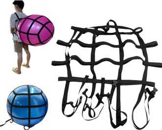Generico Gurt mit Ball: Gurt f&uuml;r Yoga-&Uuml;bungen, verstellbares Band, starke Stabilit&auml;tsunterst&uuml;tzung mit tragbarem Design, ideal f&uuml;r Fitnessstudio zu Hause, Pila