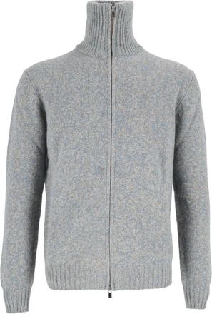 Settefili Cashmere Giubbino Zip Collo Alto-Knit - - Knitwear - Herren - Grau - L