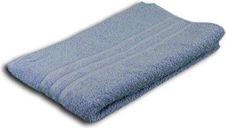 Gözze Elegantes Handtuch 2er-Set, Sylt, 100% Baumwolle, Dichtes Grundgewebe (440 g/m²), 50 x 100 cm - Taubenblau