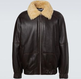 Jacquemus Veste bomber Bombardier en cuir
