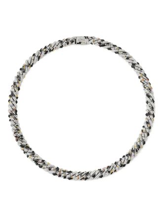 Darkai collier Glitch serti de diamants - Argent