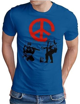 OM3 T-shirt Che-Mandela-Revolution | Homme | Che Guevara Nelson Madiba Paix | S - 4XL, bleu roi, XL