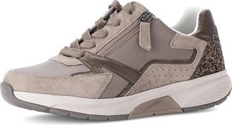 Gabor Damen Low-Top Sneaker, Frauen Sneaker,Sportschuhe,Freizeitschuhe,Turnschuhe,Laufschuhe,sportlich,Passform,breit,Rabbit/Fango,37.5 EU / 4.5 UK