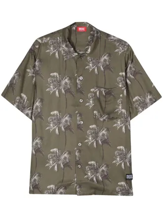 Diesel chemise &agrave; imprim&eacute; palmier - Vert