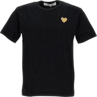 Comme Des Gar&ccedil;ons Homme, Tops, Noir, Taille: L Gold Heart T-Shirt