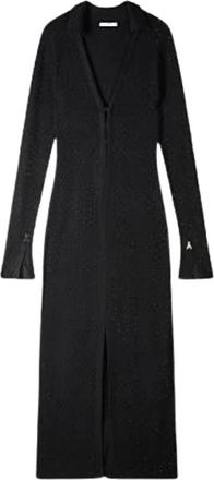 Patrizia Pepe Femme, Robes, Noir, Taille: 38 FR Robe Maxi Orn&eacute;e