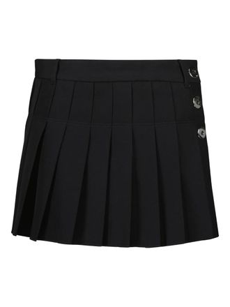 Paco Rabanne minijupe plissée - Noir