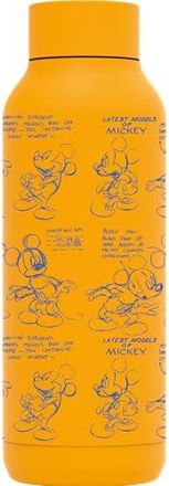 Quokka Thermosflasche, Edelstahl, massiv, Gelb, 510 ml, Mickey Sketch