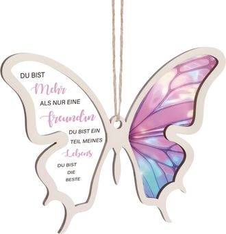 Jetec Beste Freundin Geschenke, Geschenk Freundin Geburtstag Weihnachten, Holz Acryl Schmetterling Deko, Einzigartige Freundschaftsgeschenke Geburtstagsgesc