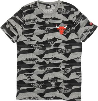 New Era Chicago Bulls Geometrisches Tee - - Tops - Herren - Mehrfarbig - 2XL