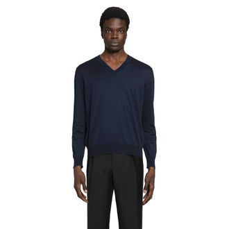 Prada Cotton V-Neck Sweater