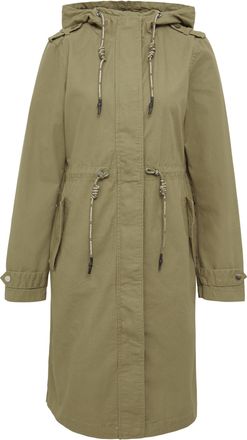 QS by s.Oliver Kapuzenparka aus Baumwolle mit Tunnelzug in der Taille olivgrün XS